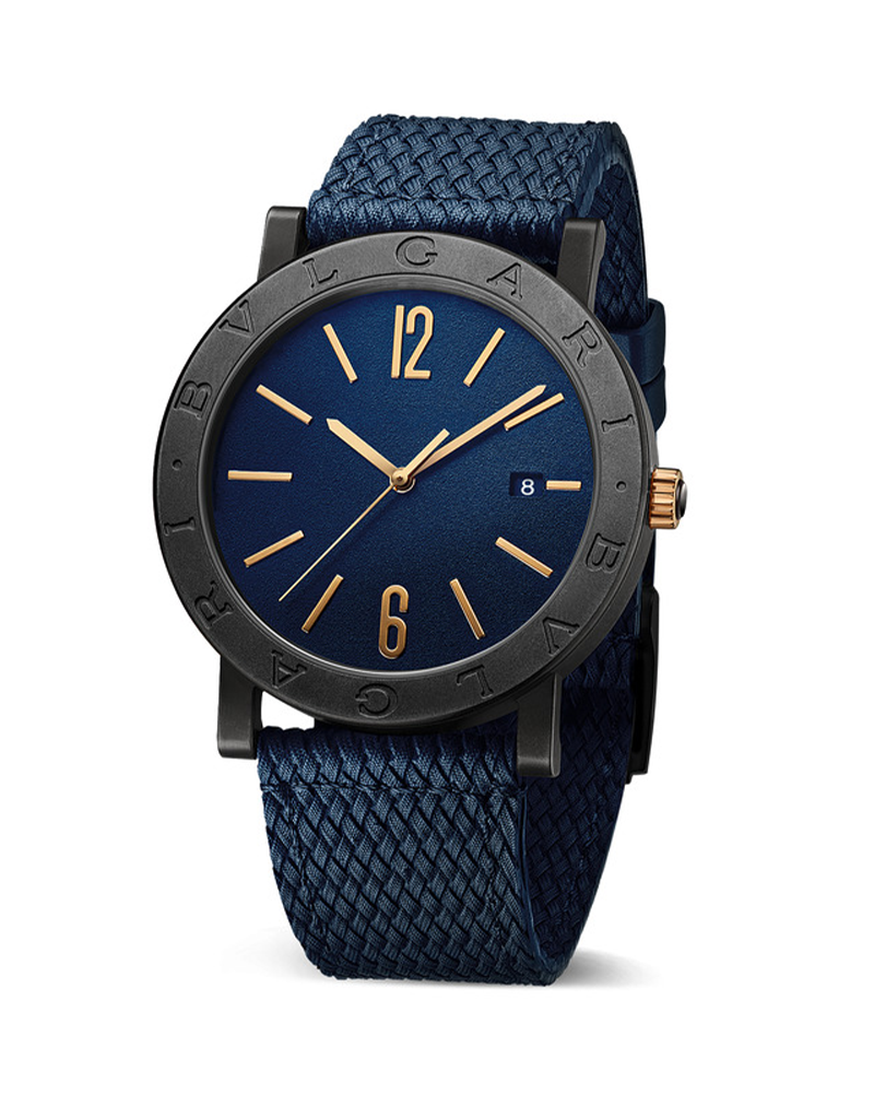 Bvlgari - Bvlgari Bvlgari Watch For Men with Blue Rubber Strap - 103133 ...