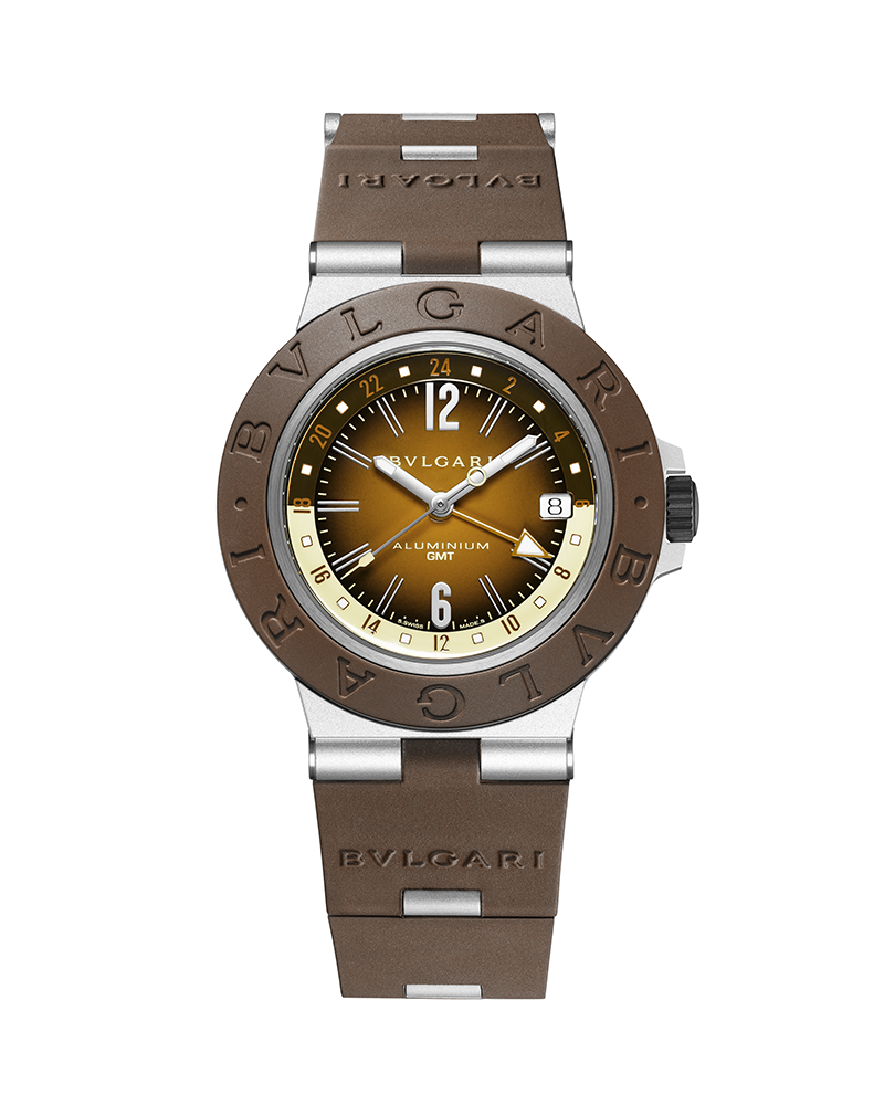 Bvlgari - Bvlgari Aluminium X Fender Watch for Men with Brown Rubber ...