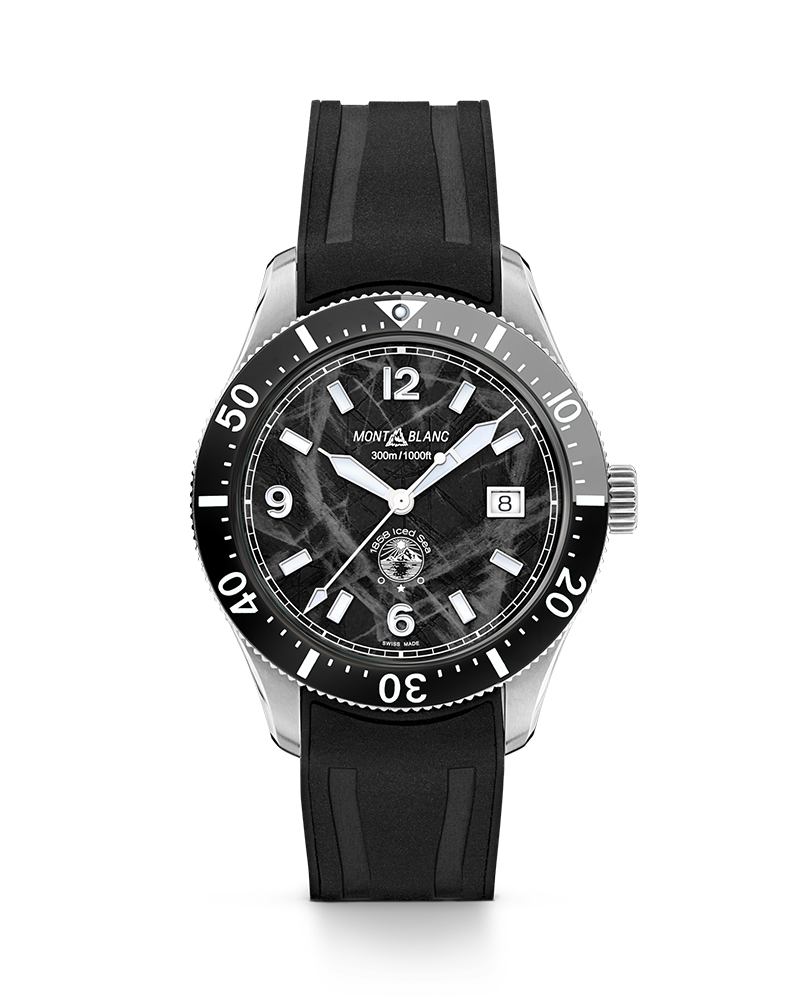 Montblanc - Iced Sea Automatic Date Watch for Men with Black Rubber ...